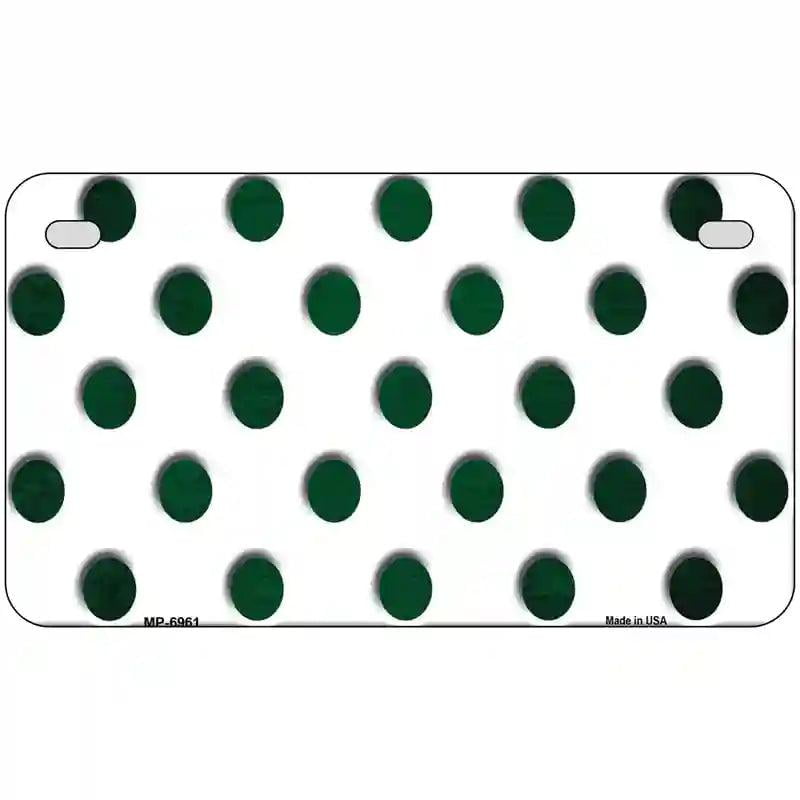 Green White Dots Oil Rubbed Metal Novelty License Plate 7" x 4 ...