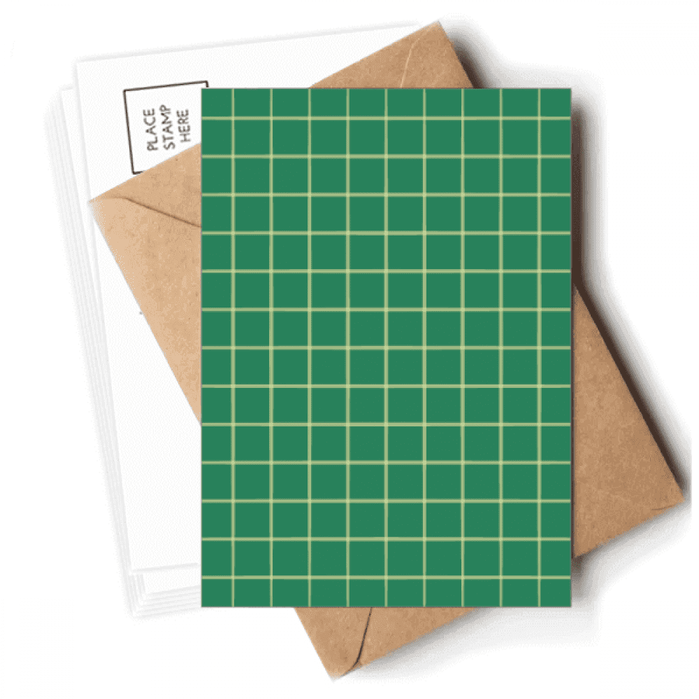 Green White Grid Decorative Pattern Postcards Envelopes Blank Note ...