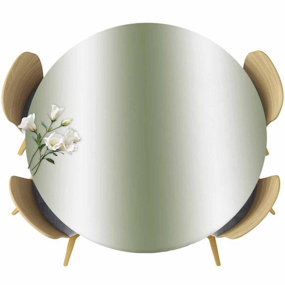 Green White Ombre Table Cloth, Round Fitted Tablecloths with Elastic ...