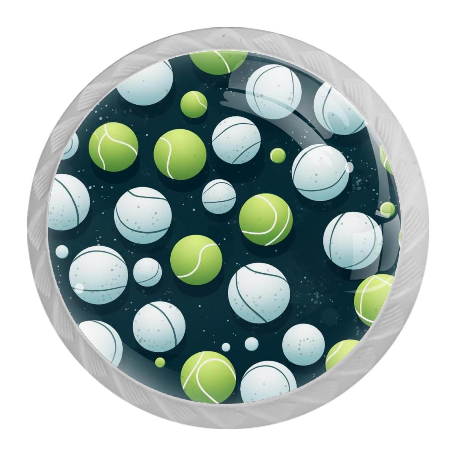 Green White Tennis Balls Custom Drawer Knobs - Transparent Cabinet ...
