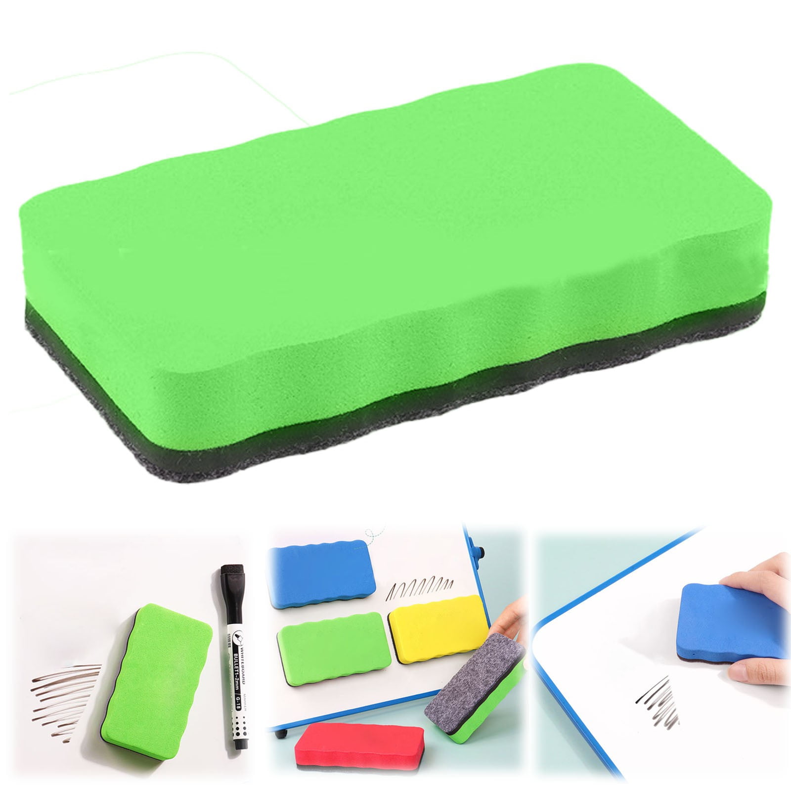 Green Whiteboard Eraser for Classroom Dry Erase Board Home Office, By ...