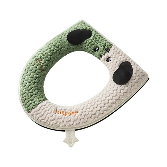 Green Winter Toilet Seat Cover Plush Toilet Seat Cushion Thickened ...