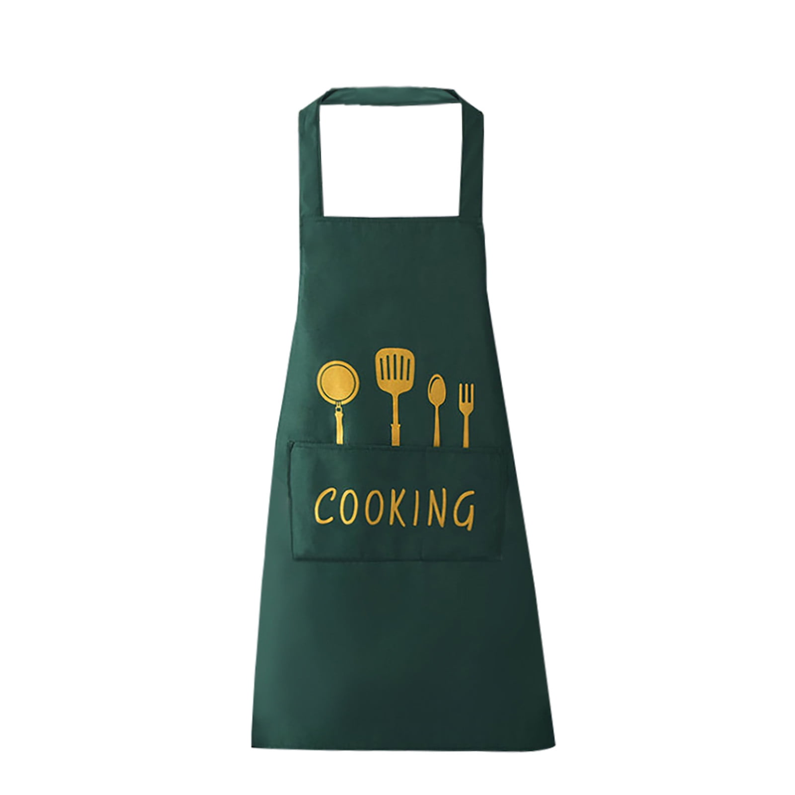 Green Wipable Apron For Women, Pvc Kitchen Apron With Large Wipeable ...