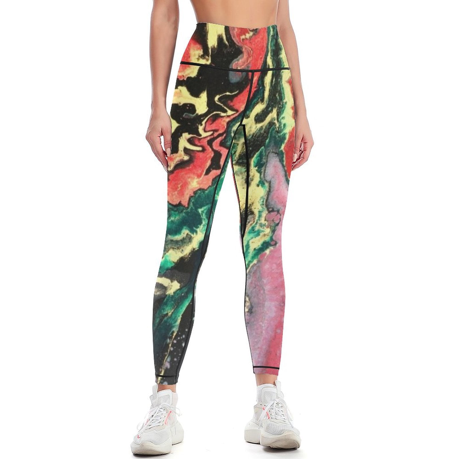 Green With Envy abstract art Leggings gym clothing harem pants Womens ...