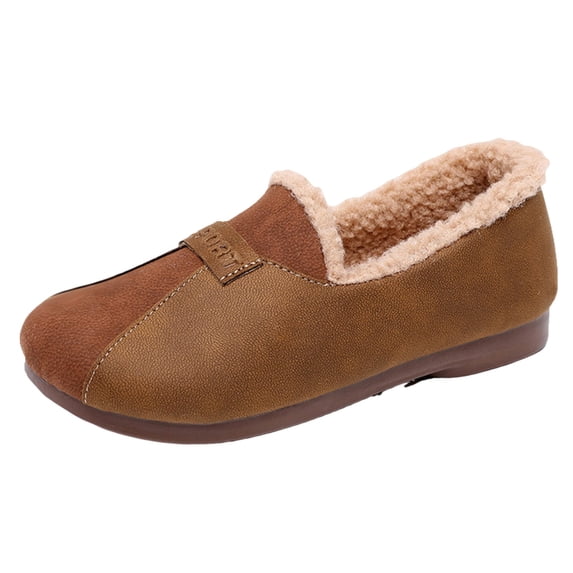 Green Womens Casual Pu Leather Loafers Lightweight Breathable Round Toe ...