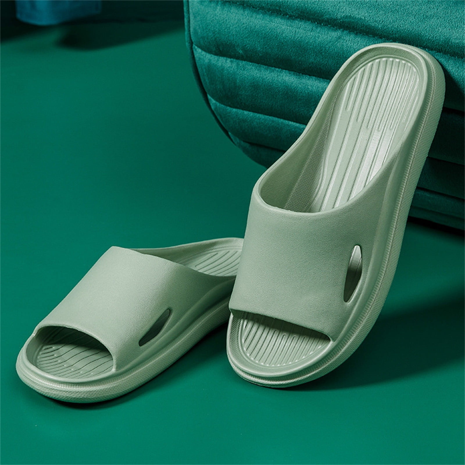 Green Womens Dress Sandals Women Flip Flops Women Men Slippers Home ...
