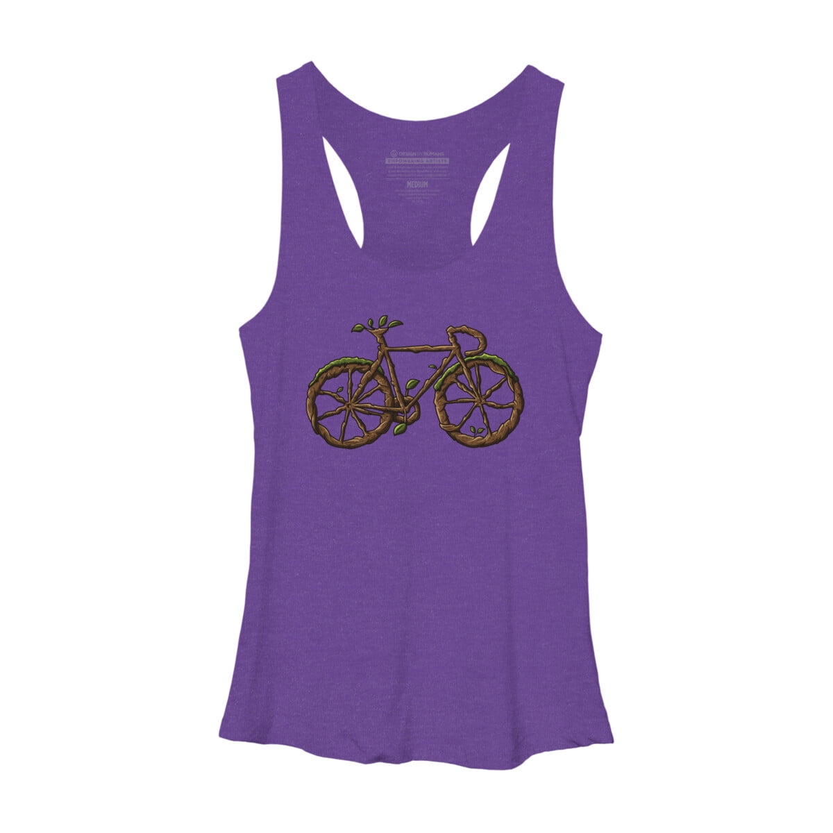 Green Womens Purple Heather Graphic Racerback Tank Top - Design By ...