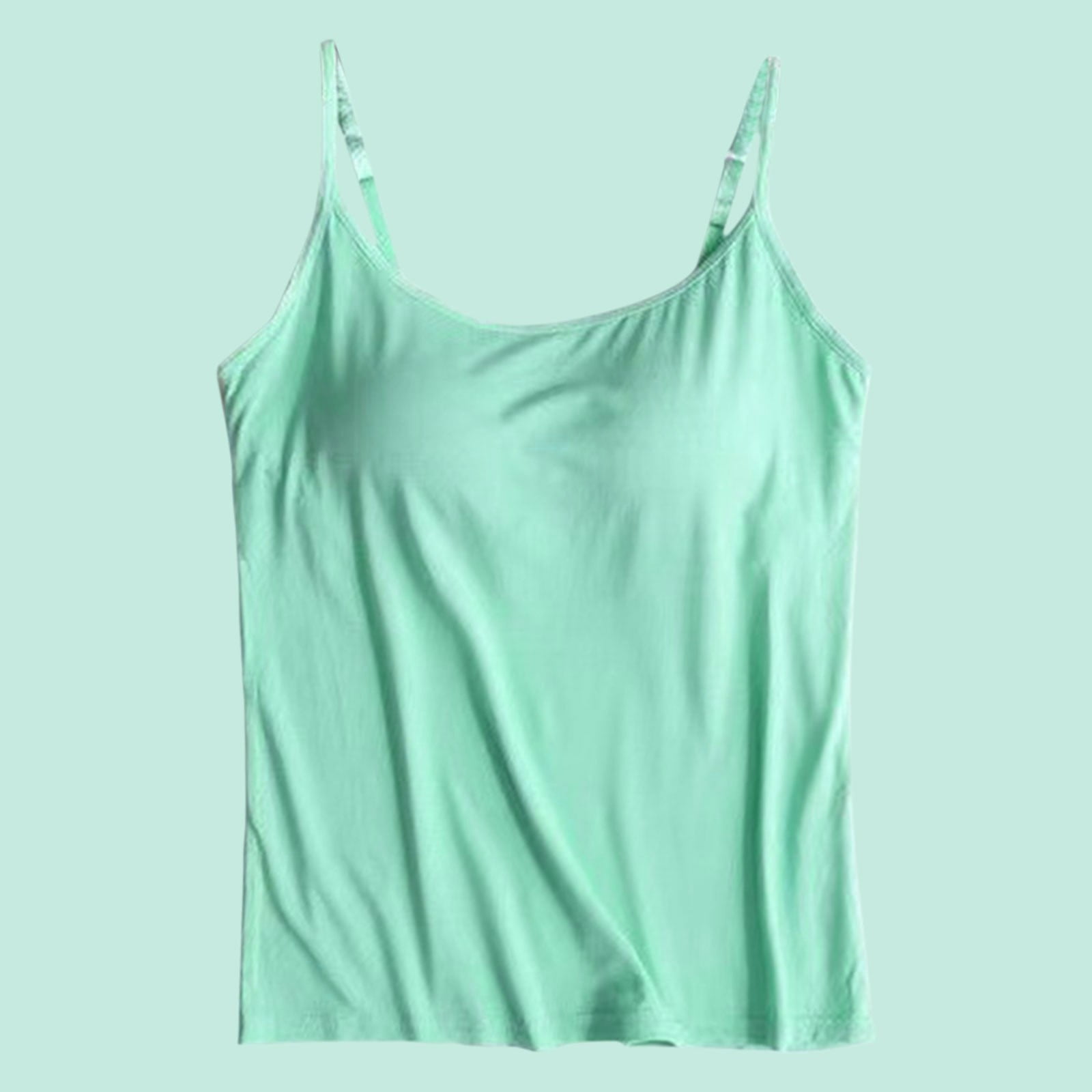 Green Womens Tops Women Back Cardiothoracic Cushion Halter Vest Without ...