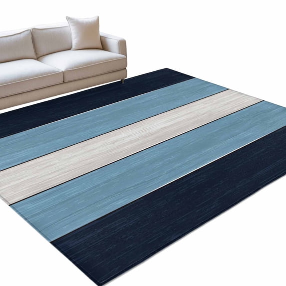 Green Wood Grain Washable Rug 5x8 Area Rug for Living Room Bedroom Non ...