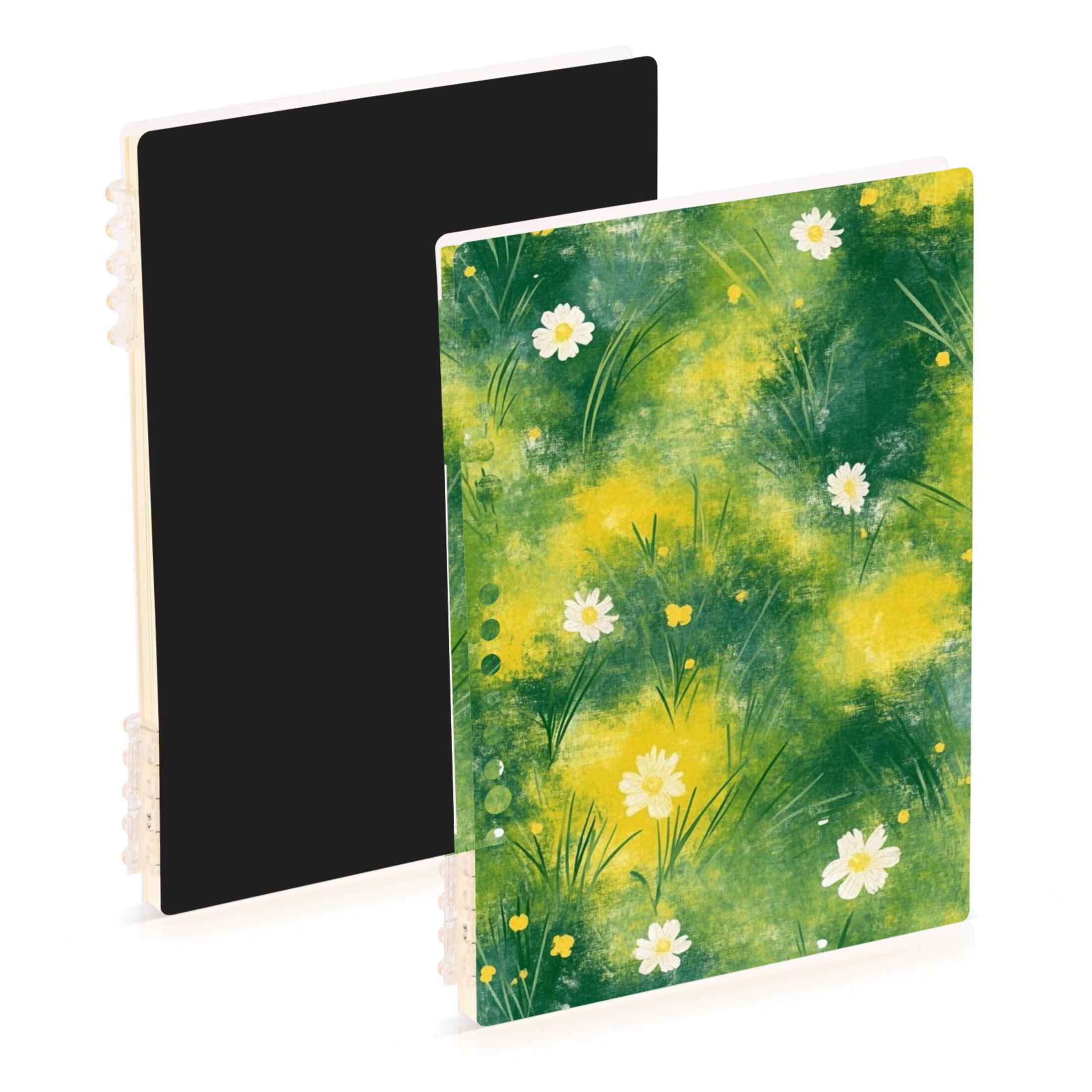 Green Yellow Grass Impressionism Lined Spiral Journal Notebook 60 Pages ...