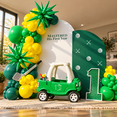 Green Yellow White Balloon Arch Garland Kit Golf Hole In One Birthday ...