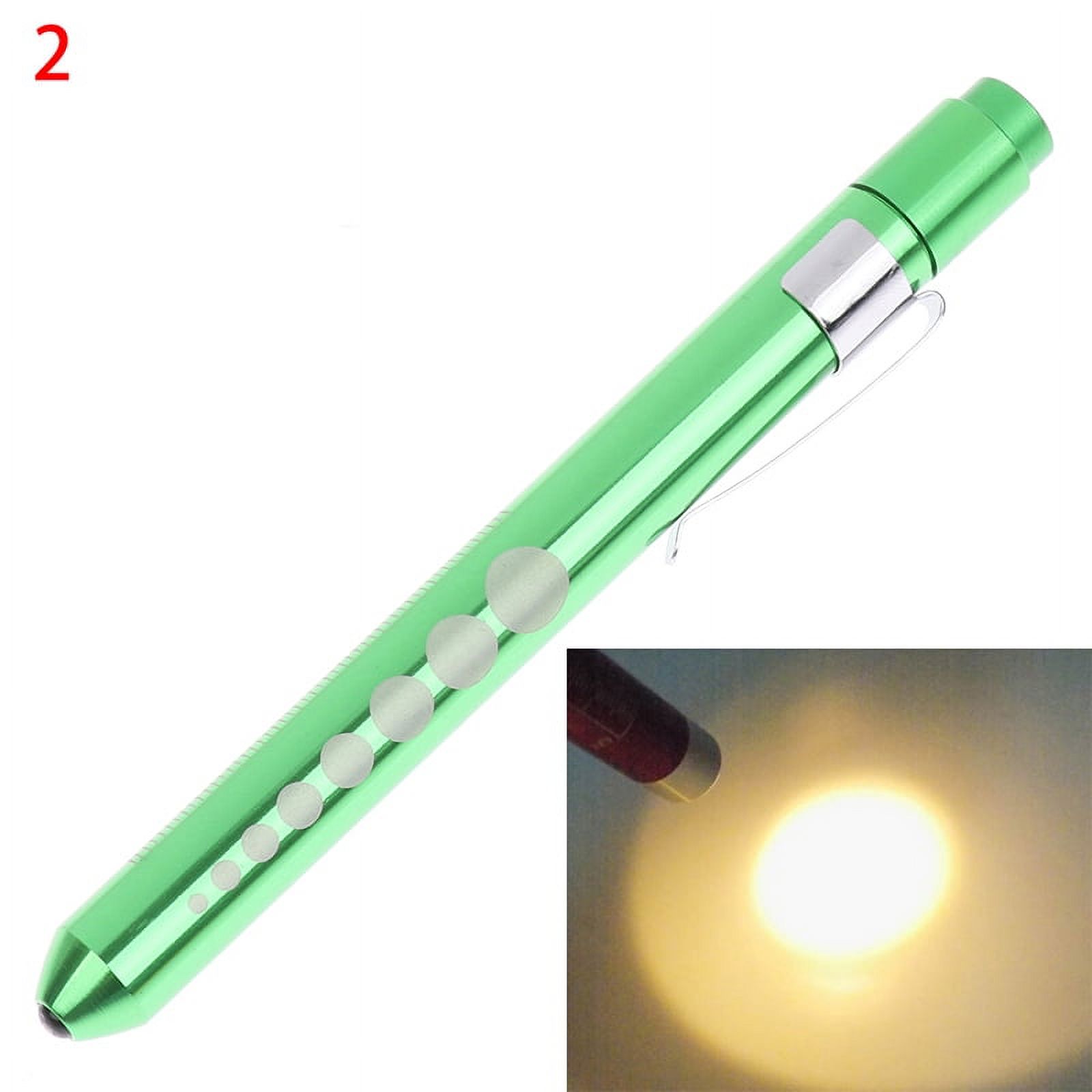(Green - Yellow light) LED Flashlight Work Light First Aid Pen Light ...
