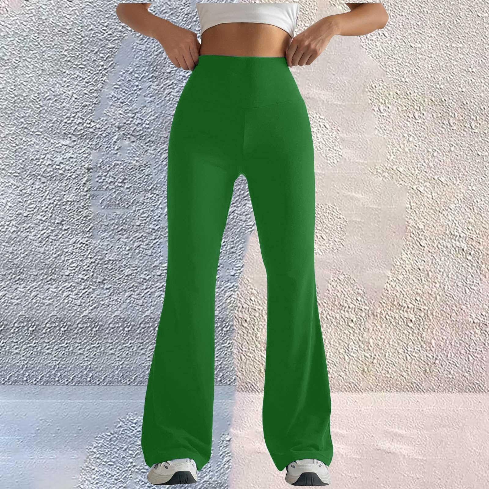 Green Yoga Pants Women 2024 Womens Stretch High Waist Leggings Regular ...