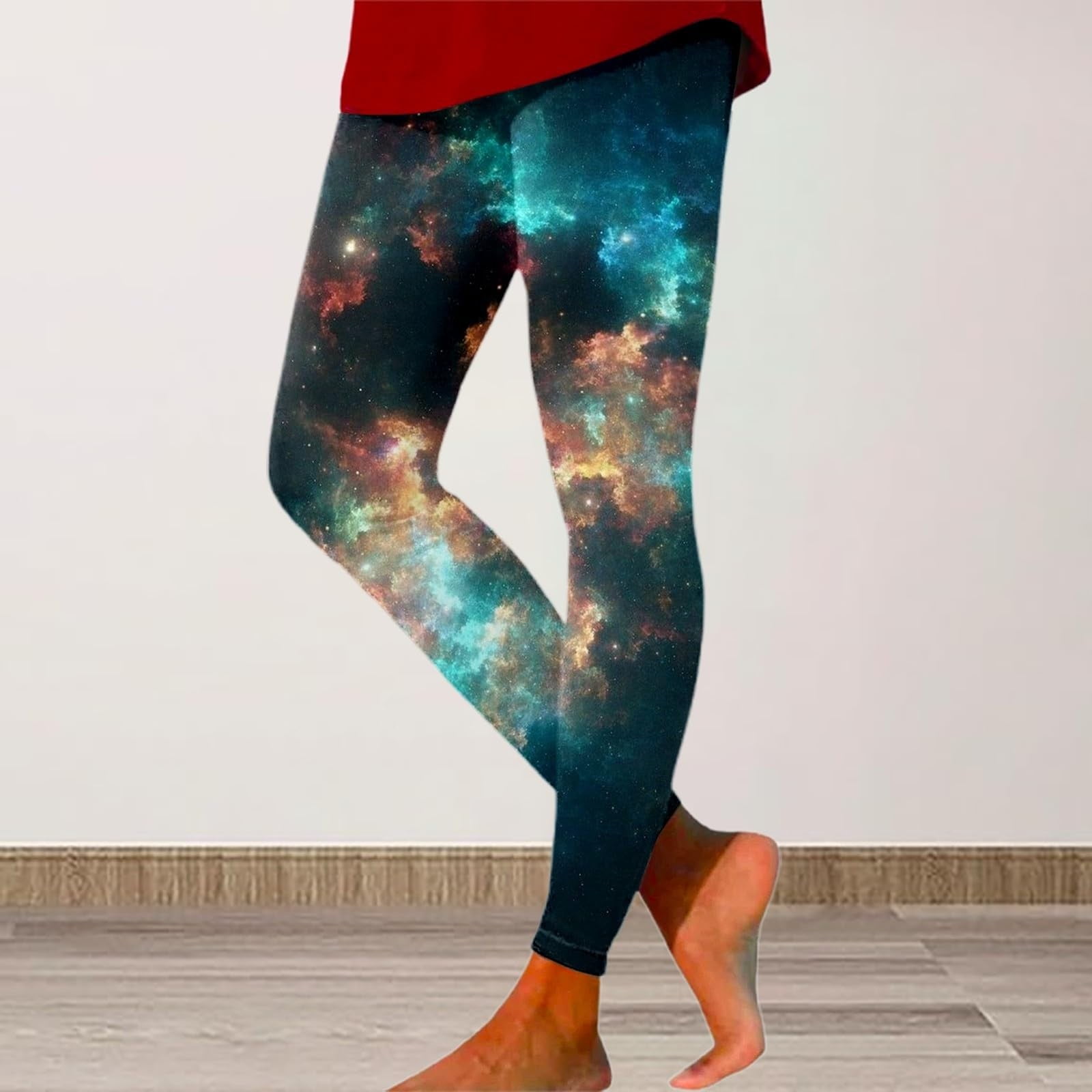 Green Yoga Pants Women Galaxy Costume Women Colorful Leggings Fancy ...