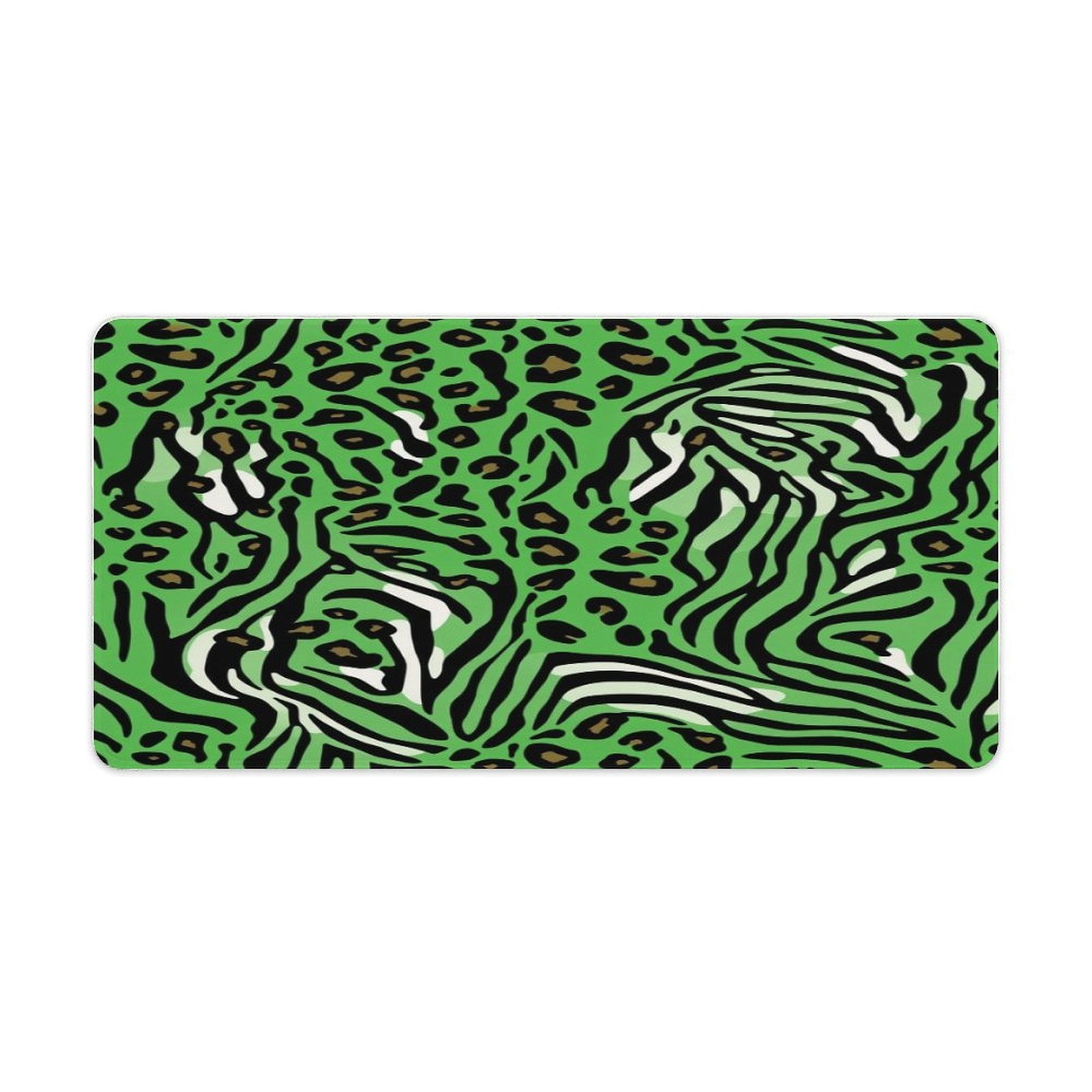 Green Zebra Leopard Print Mouse Pad Large Office Carpet Mouse Mats ...
