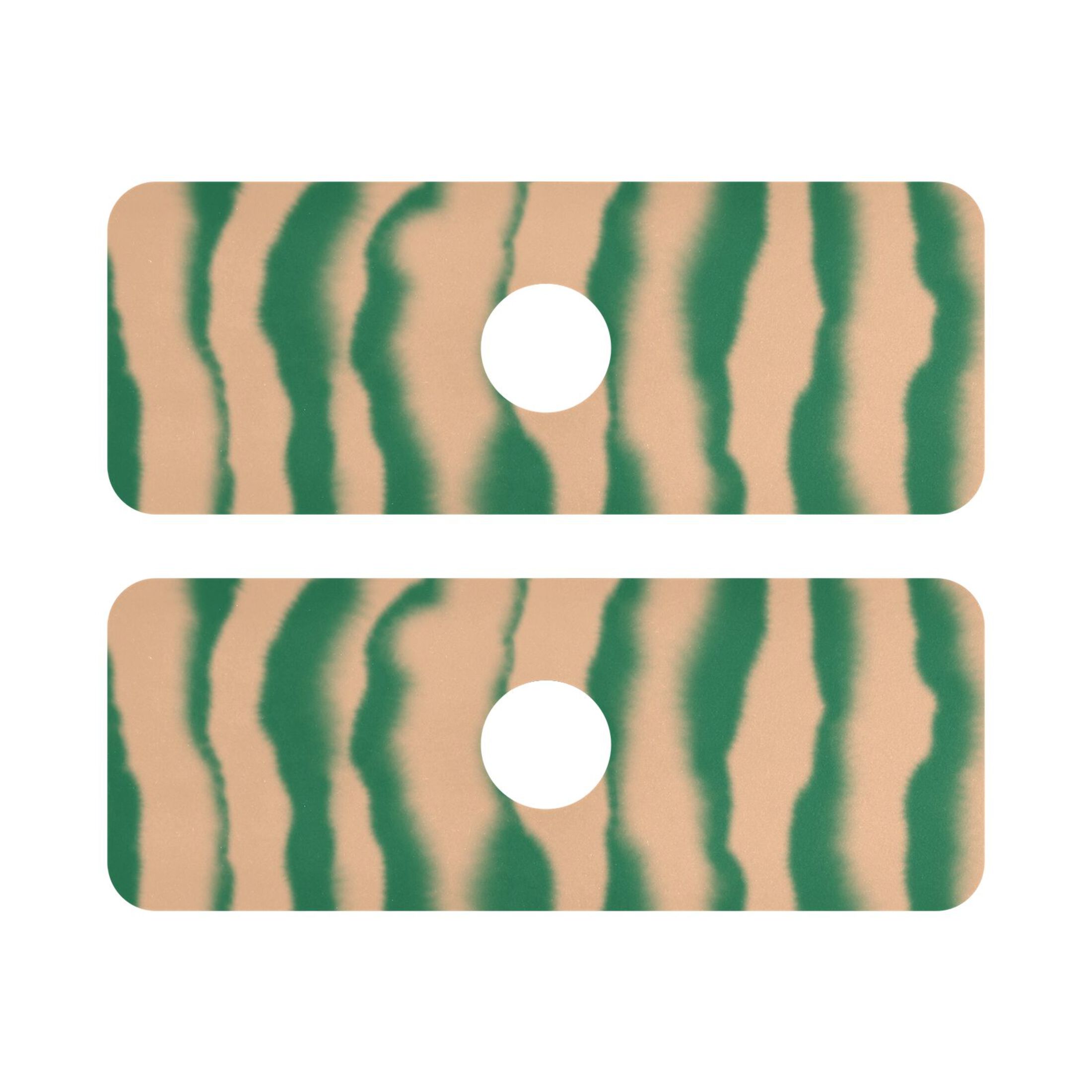 Green and Beige Wavy Lines 2 Pack Sink Splash Guard Faucet Drying Mat ...
