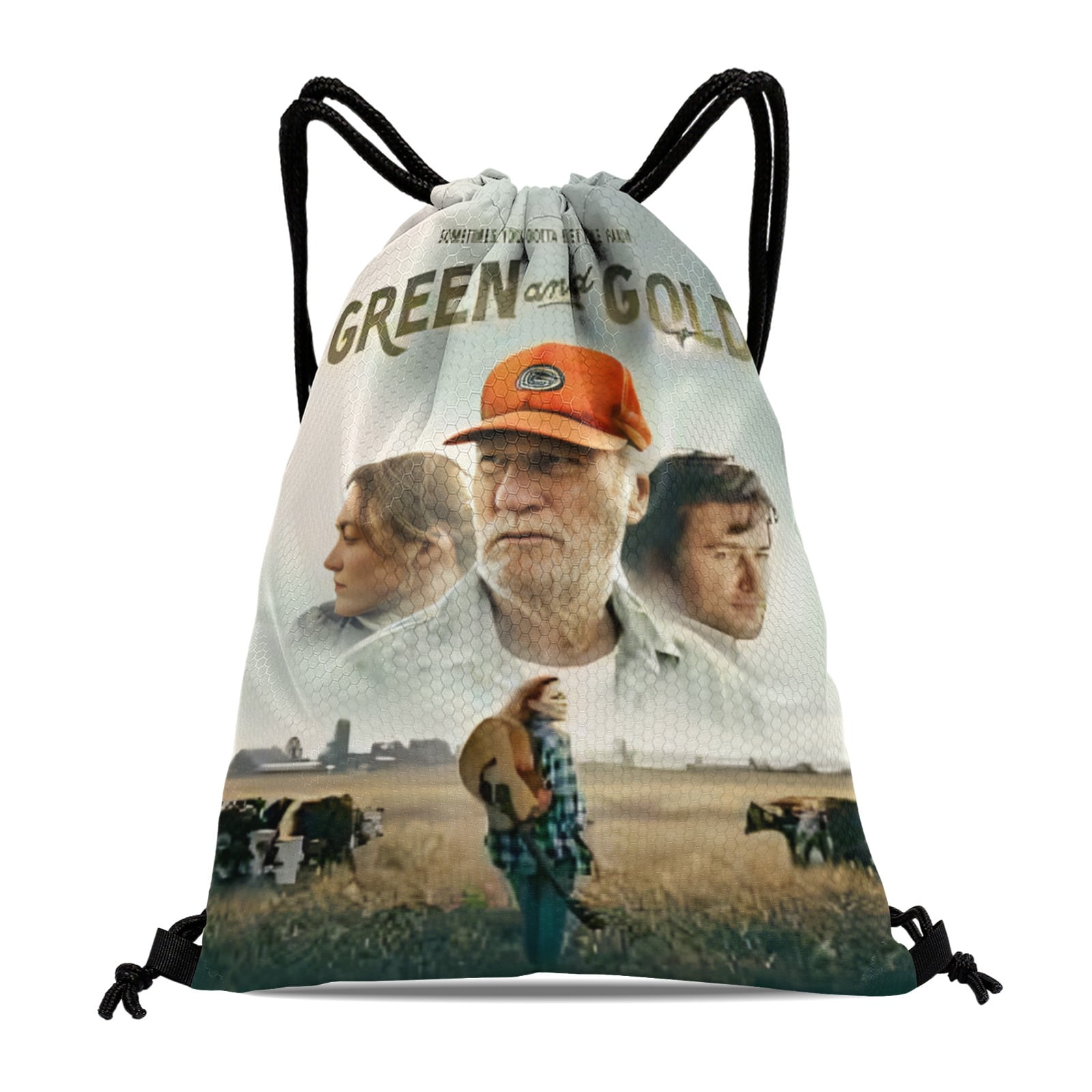 Green and Gold Backpack Bag Goodies Merch Drawstring Party Favors Gym ...