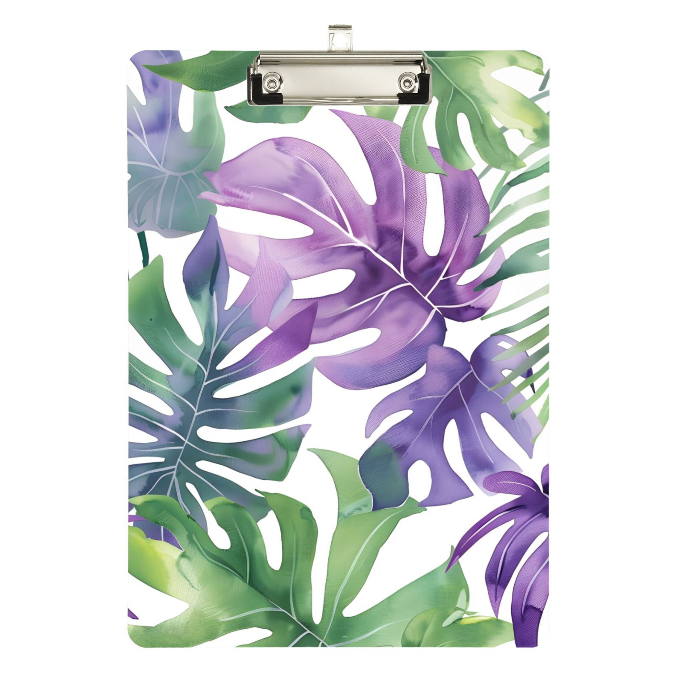 Green and Purple Palm Leaves Acrylic Clipboard Drawing Board Clipboard ...