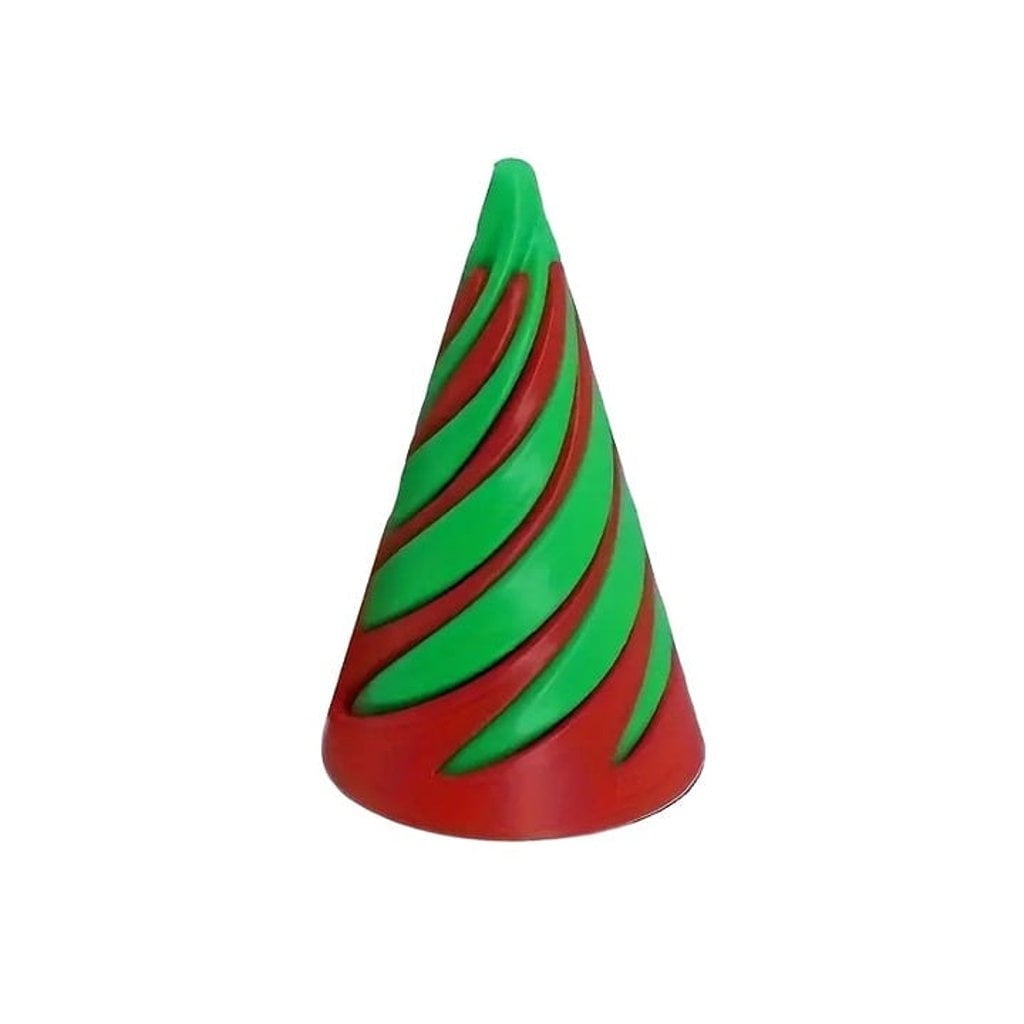 Green and Red 3D Printed Christmas Tree Fidget Spinner 2.5 Inch Spiral ...