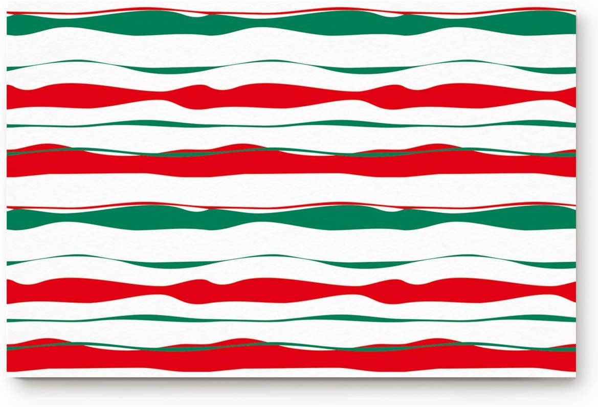 Green and Red Wavy Stripes Texture Curvy Lines Pattern Indoor Doormat ...