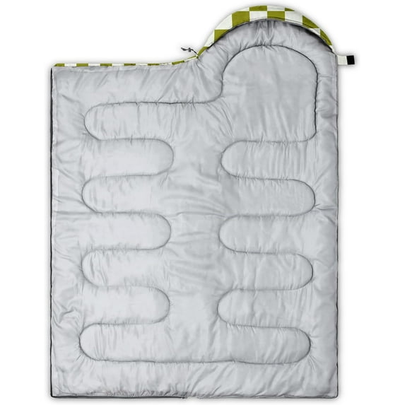Green and White Check Sleeping Bags for All Seasons - Lightweight ...