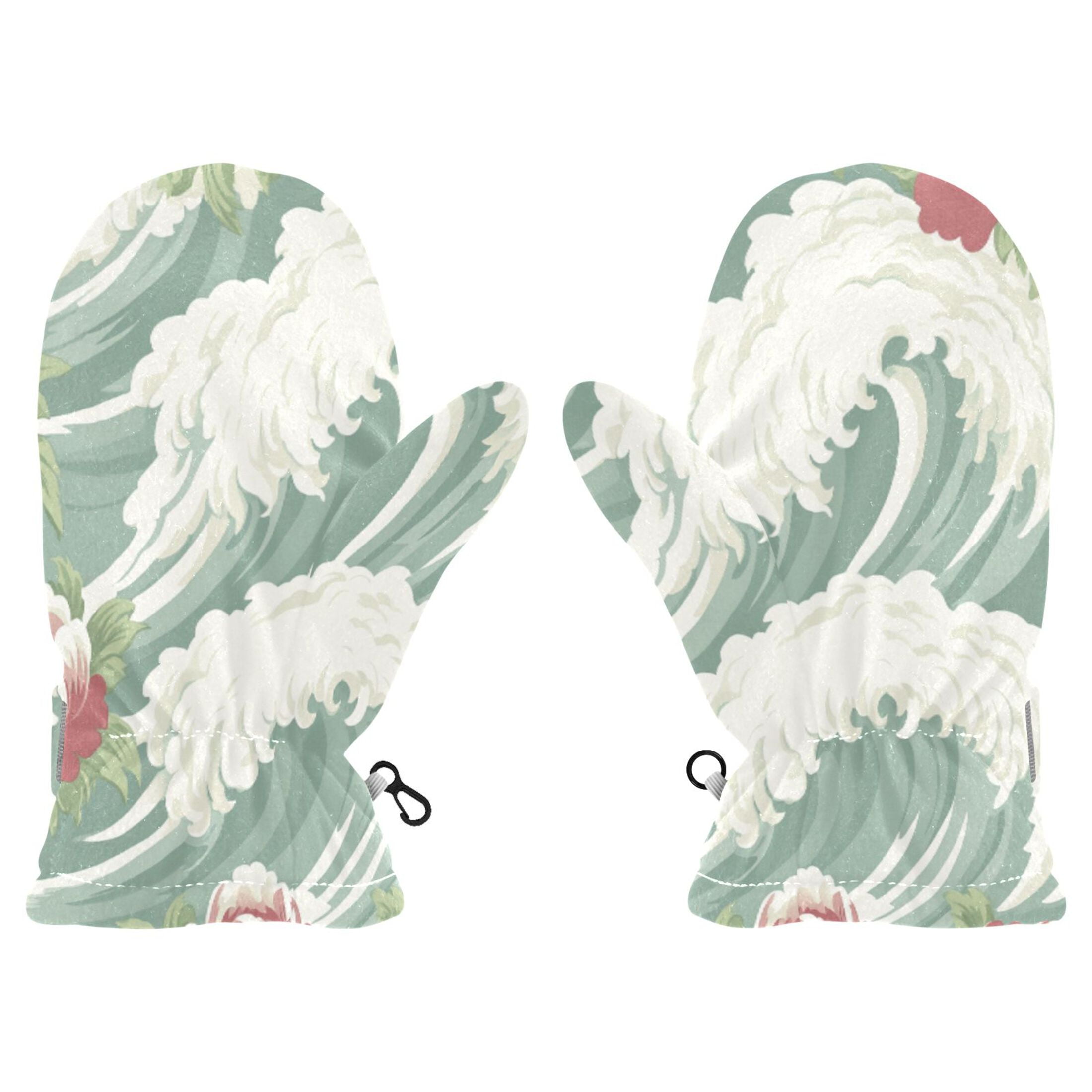 Green and White Flower Waves Witch Cauldron Pattern Cold Weather ...