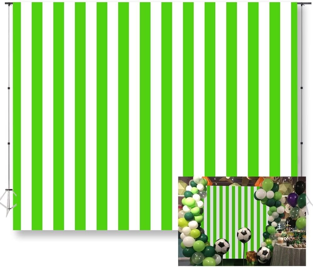 Green and White Stripes Photo Backdrop Plant Theme Birthday Party Baby ...