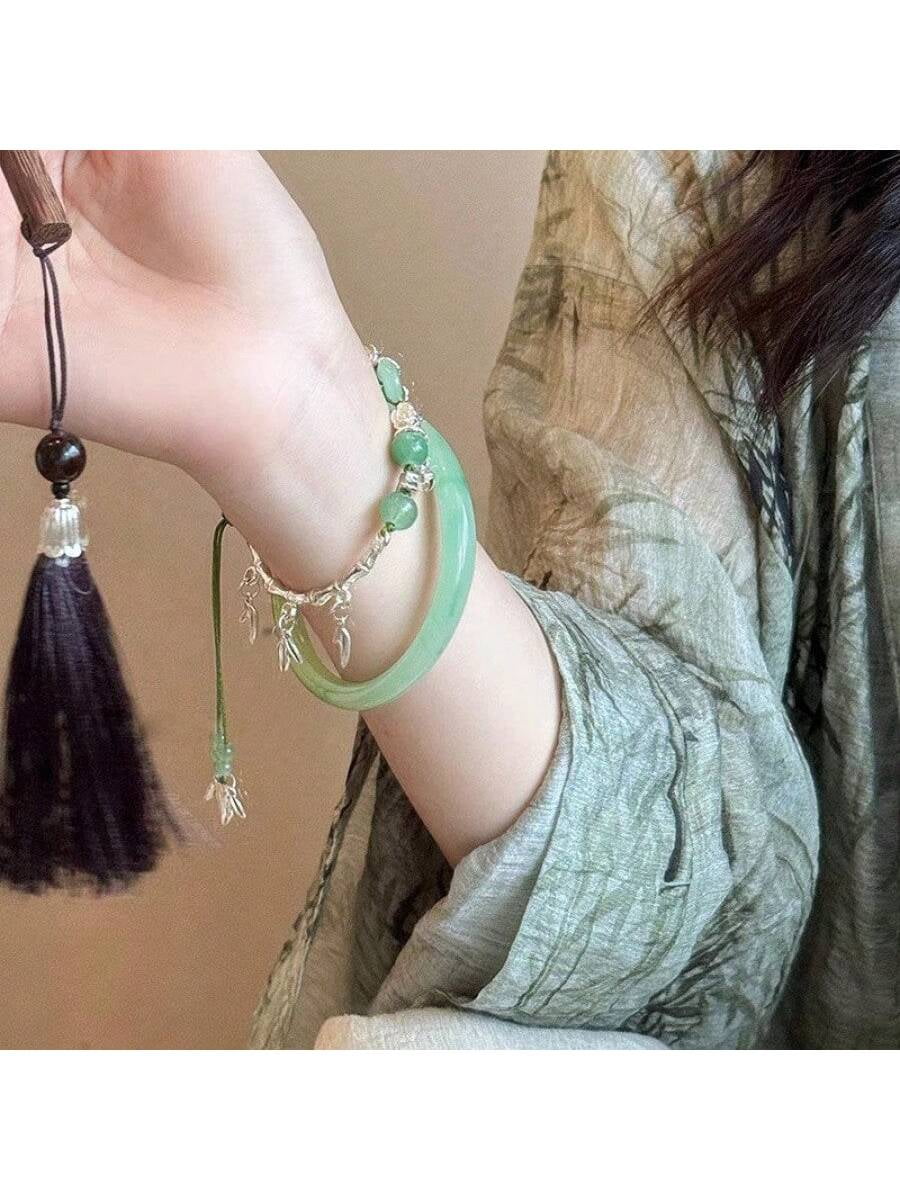 Green bamboo rhythm bracelet women bead jewelry set - Walmart.com
