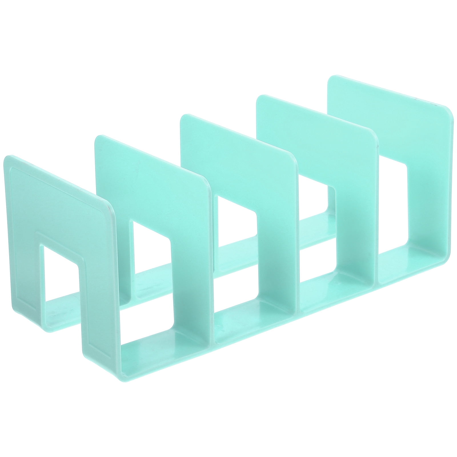 Green desktop magazine holder with 4 compartments for home office ...