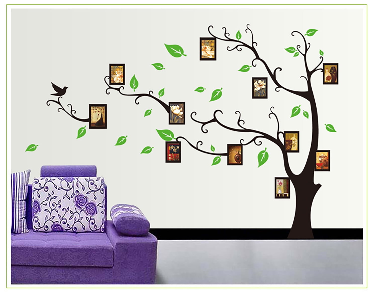 Photo Frame Tree Memory Tree Wall Decal DIY PVC Transparent Film for ...