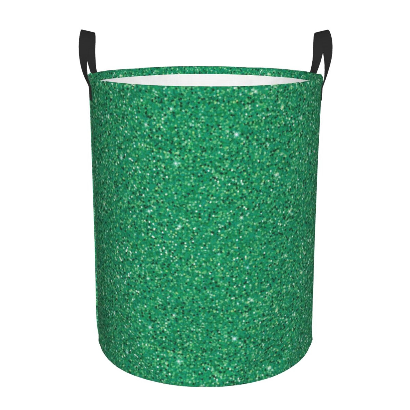 Green lightning Glitter A Laundry Basket, Laundry Hamper Waterproof ...