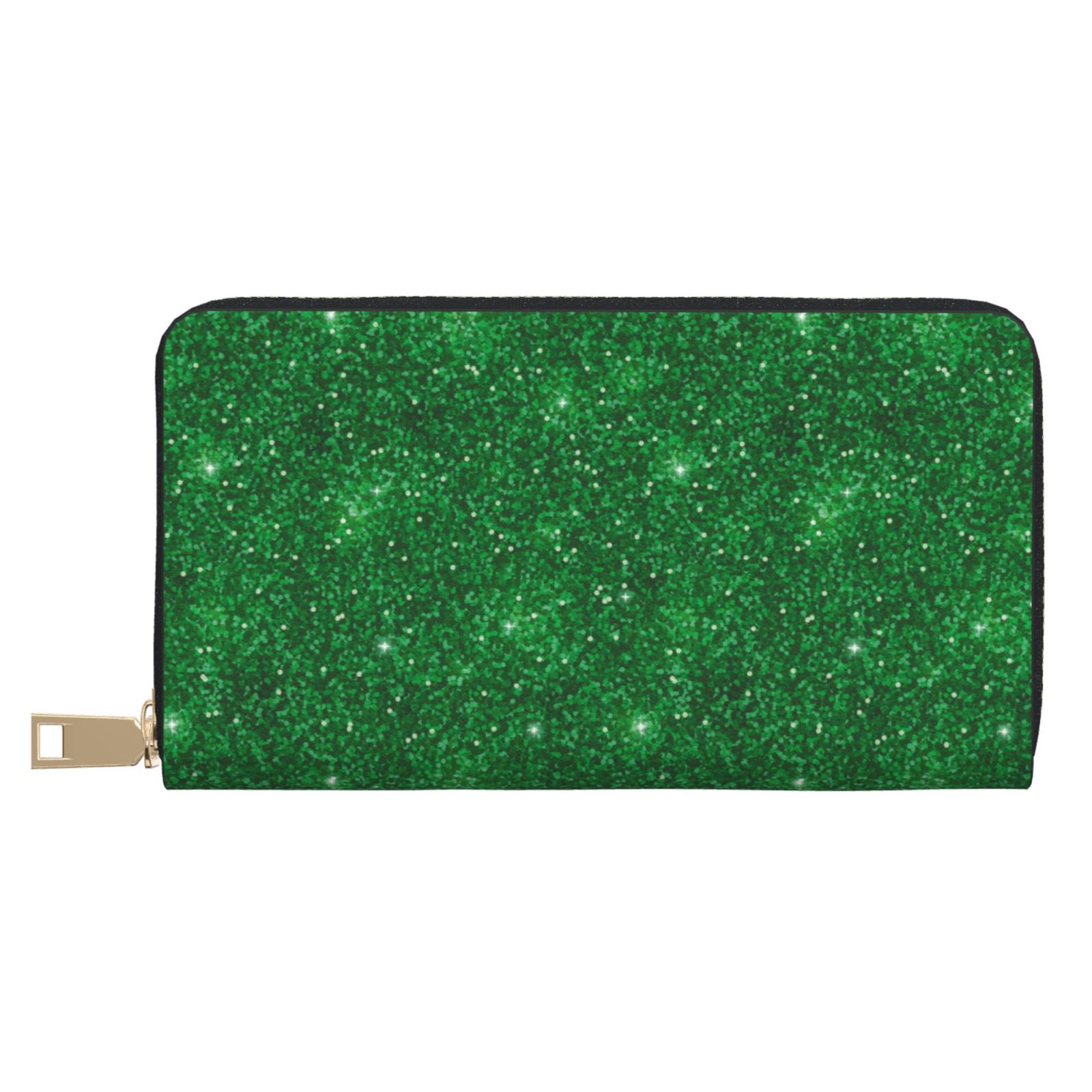 Green lightning Glitter C Wallet Women, Leather Bifold Multi Card ...