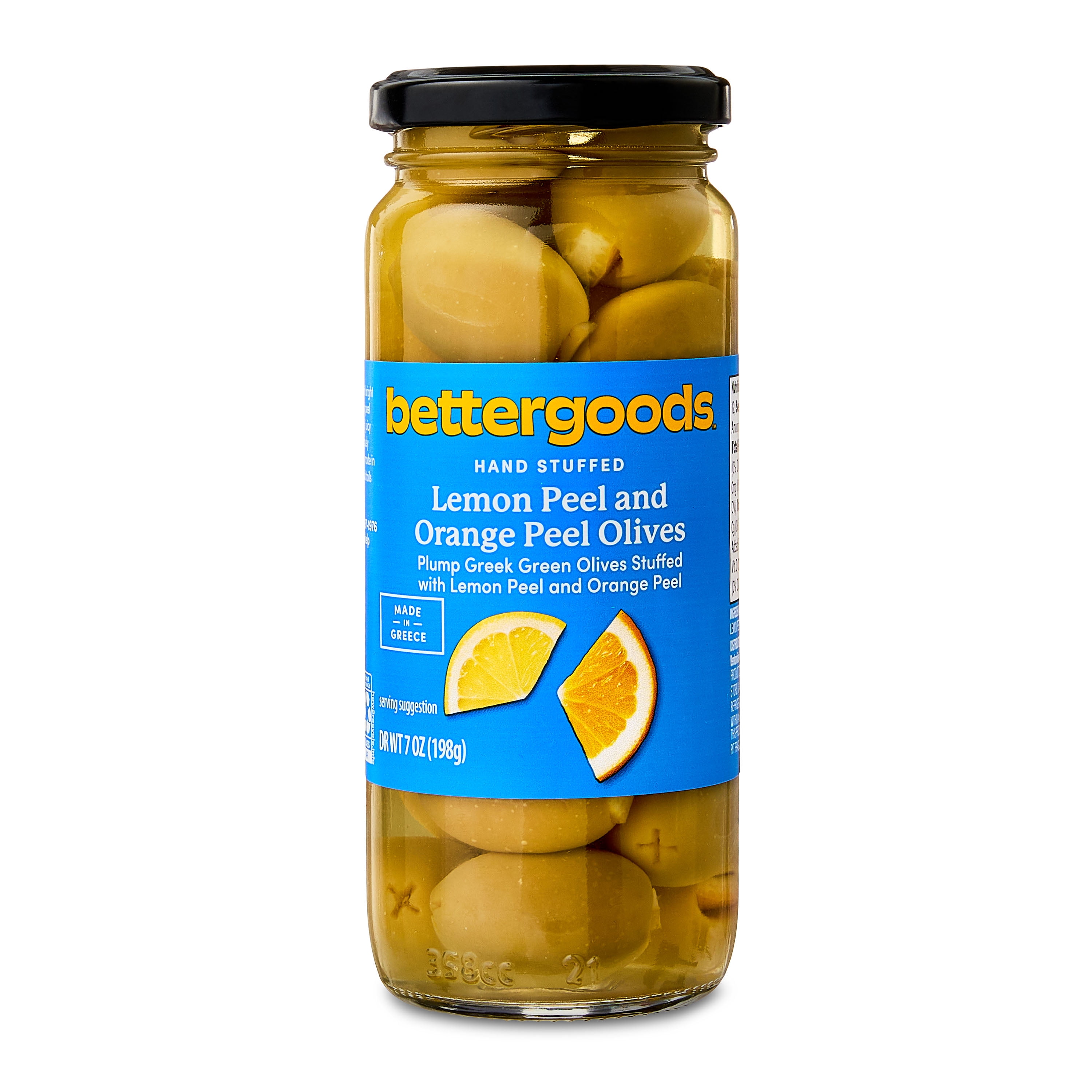bettergoods Lemon Peel and Orange Peel Stuffed Olives, 7 oz Jar ...