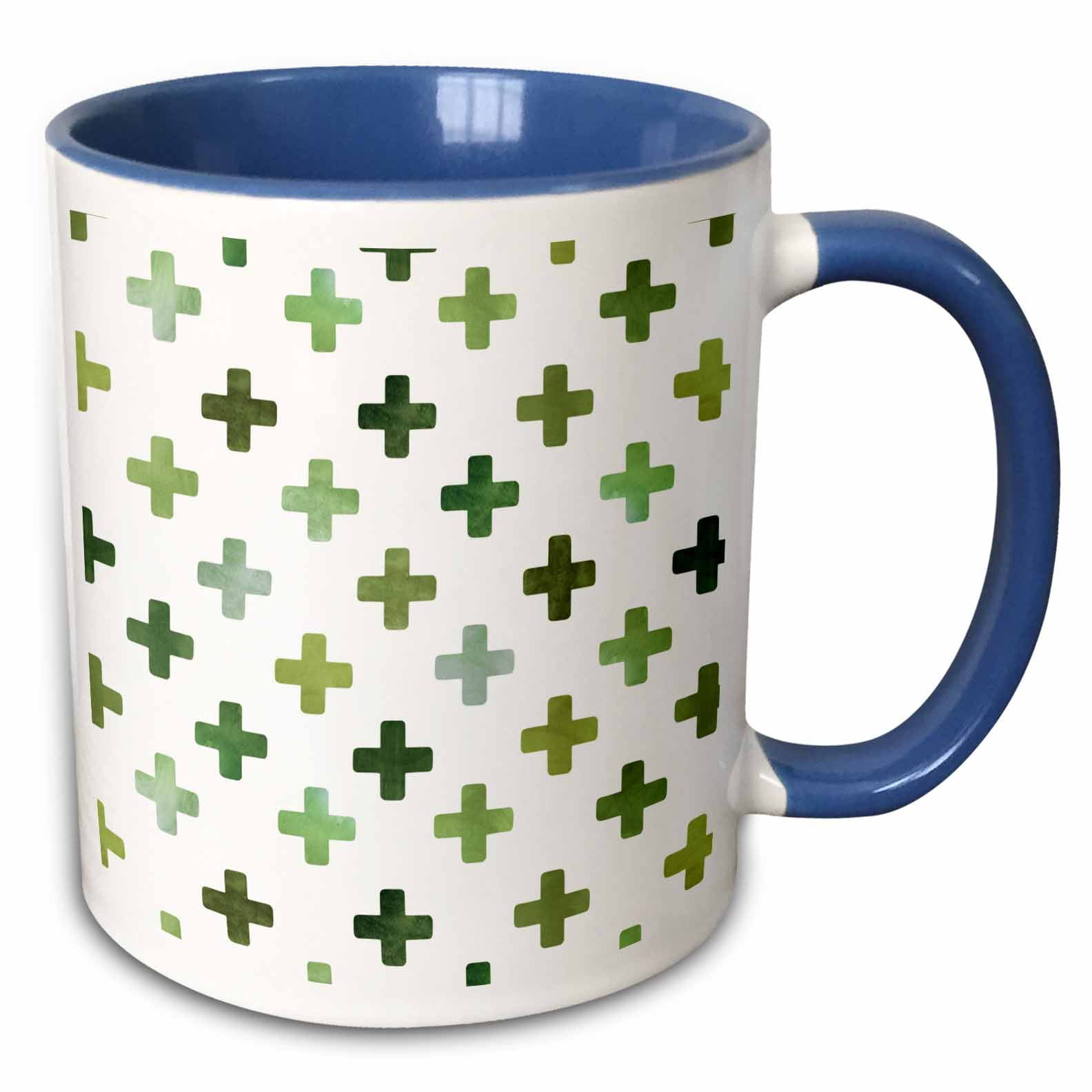Green plus pattern - Swiss cross design - pluses - crosses on white ...