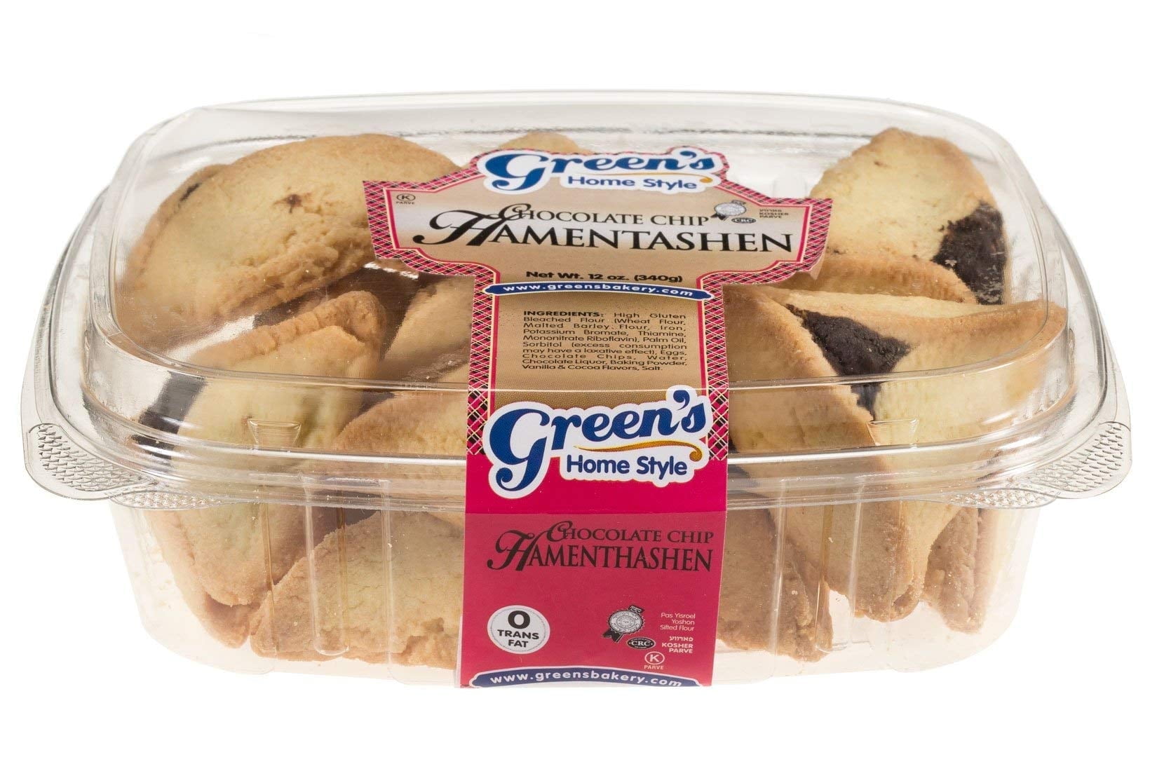 Green's Bakery Chocolate Chip Hamantashen, 3 Pack 12 oz. - Walmart.com