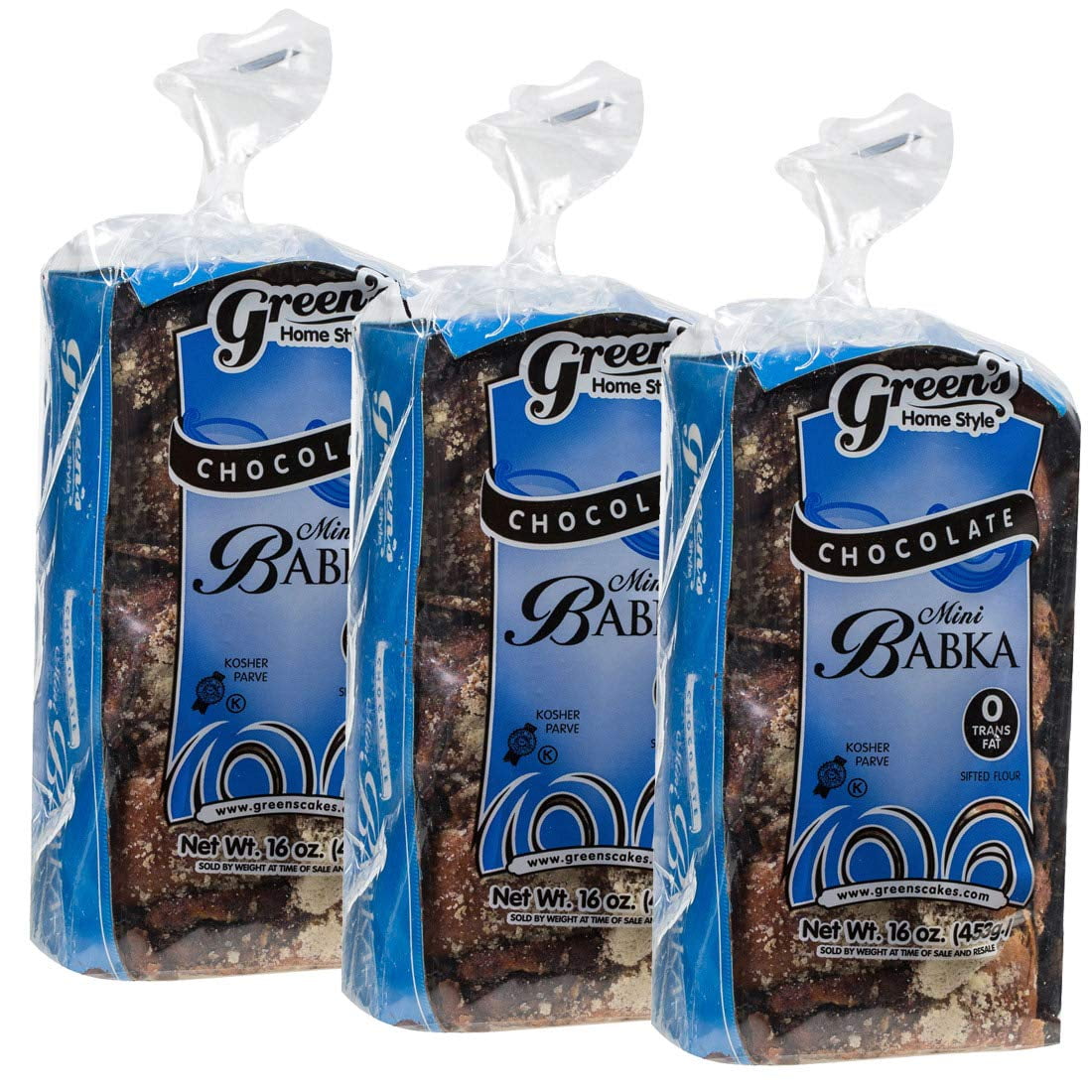 Green's Bakery Mini Chocolate Babka Cakes, 3 Pack 16 oz. - Walmart.com