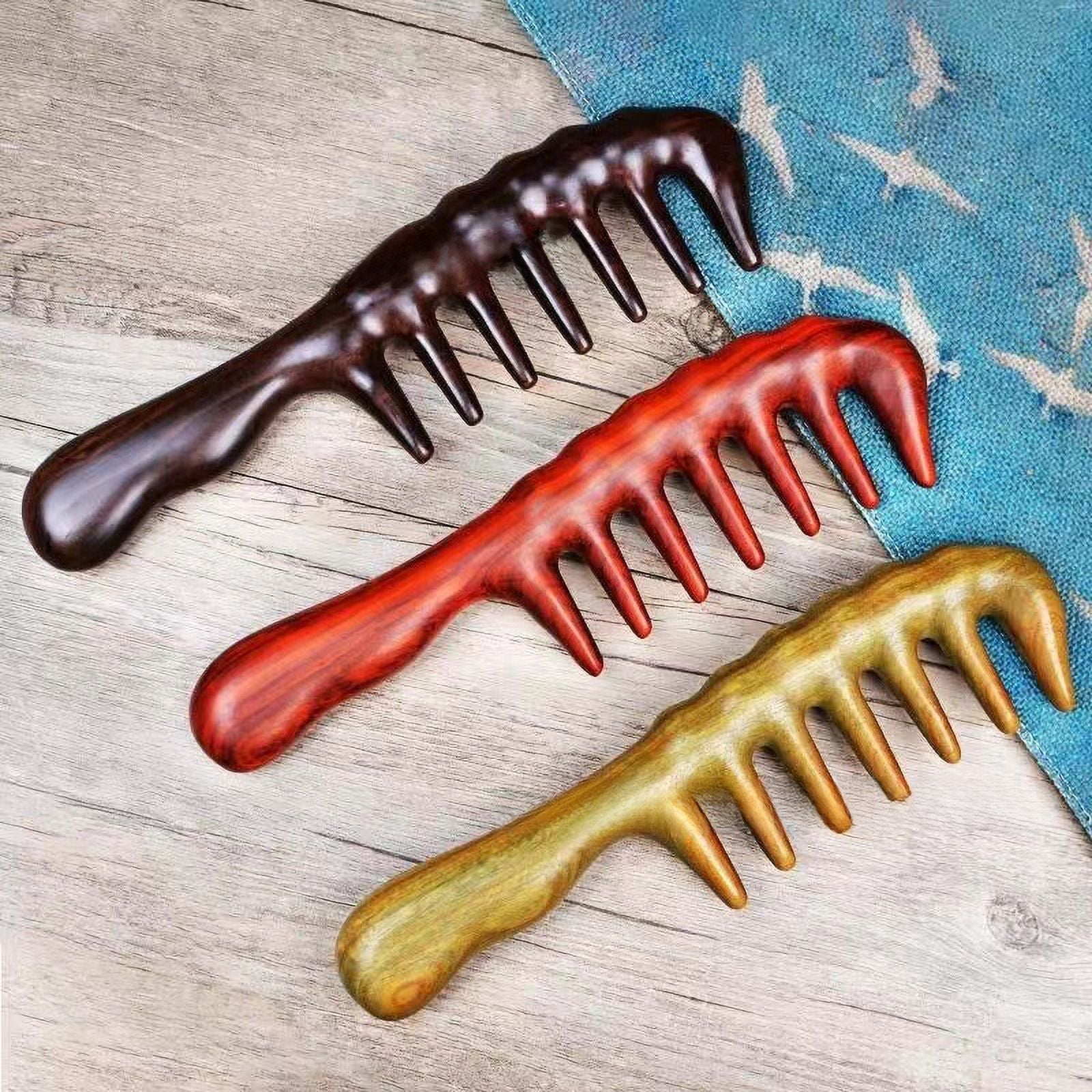 Green sandalwood gold silk sandalwood large meridian massage comb red ...