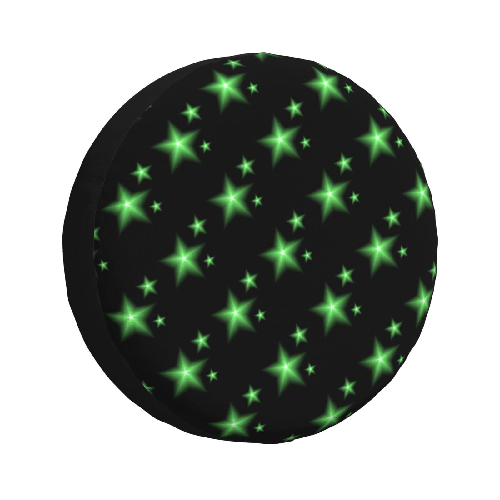 Green shining stars black cool Spare Tire Cover for Trailer Camper RV ...