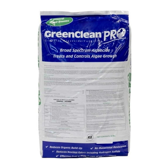 Green Clean Pro Granular Algaecide Fungicide, 50 lb Bag, Algae Control ...