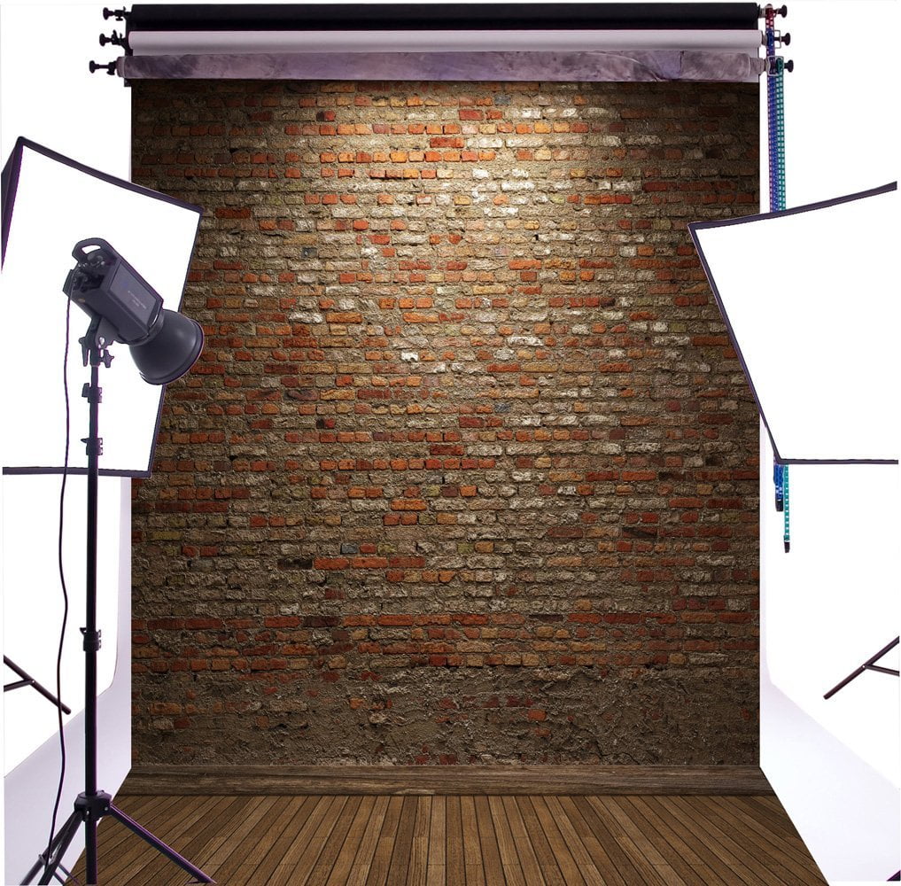 GreenDecor 5X7ft Brick Wall Plank Photo Backdrops Studio Background ...