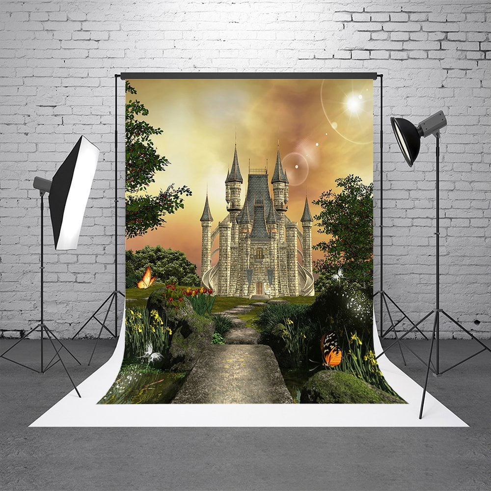 GreenDecor 5X7ft Castle Photography Backdrop Scenery Backdrops Photo ...