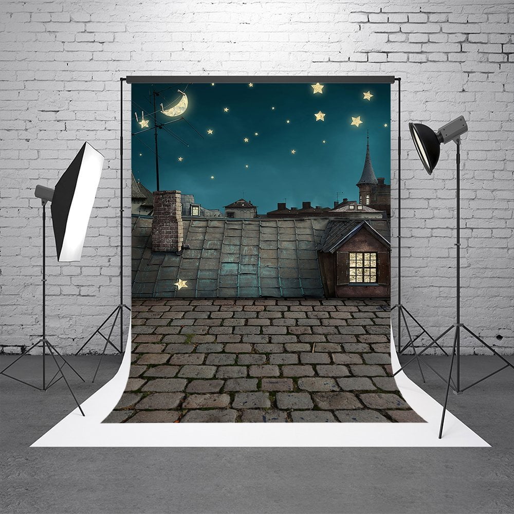 GreenDecor 5X7ft Fantasy Roof Moon Star Wedding Children Baby ...