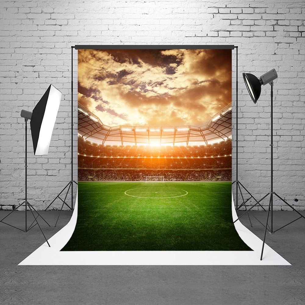 GreenDecor 5X7ft Old Football Field Photography Backdrops Background ...