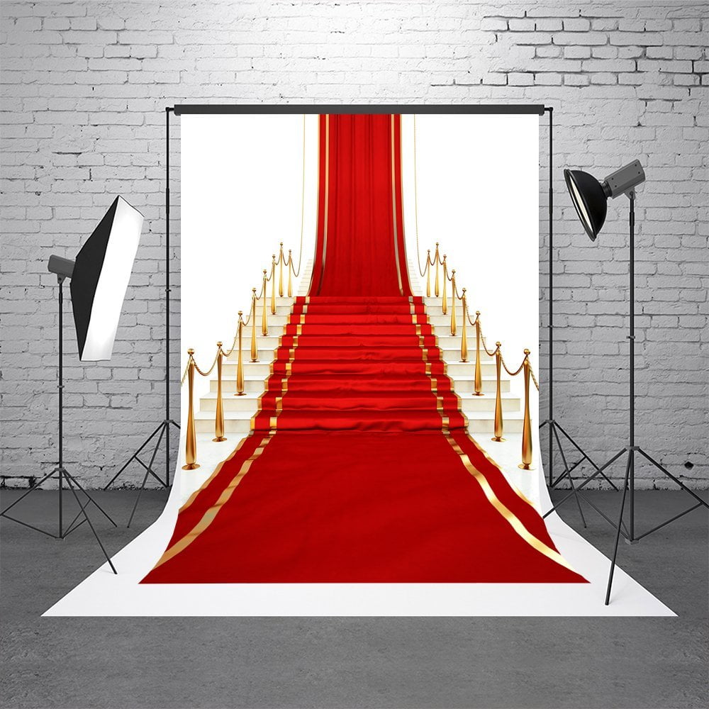 GreenDecor 5X7ft Wedding Photographic Backgrounds Red Carpet Photo ...