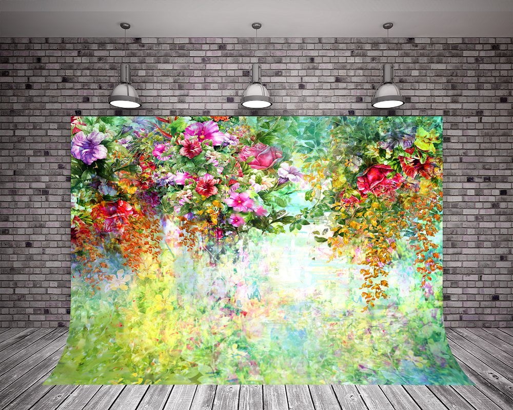 GreenDecor 5X7ft Wedding Photography Background Colorful Flower ...
