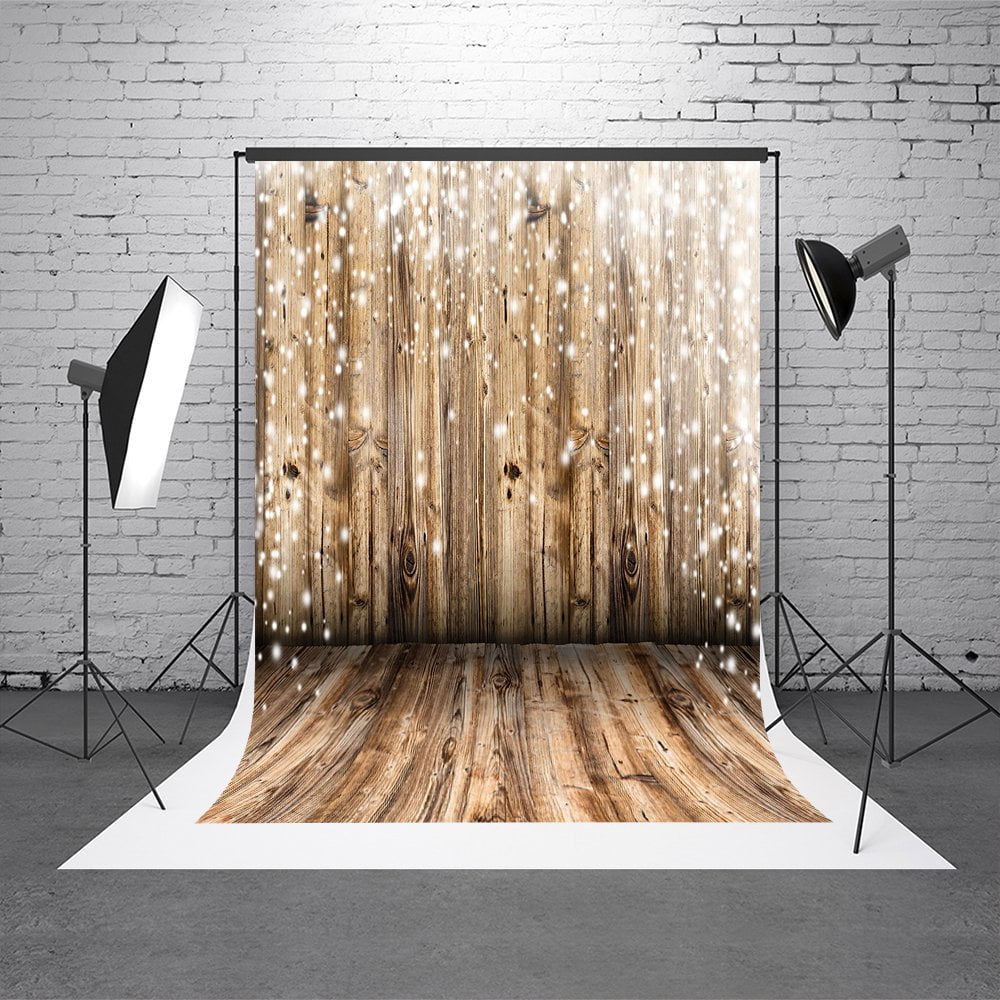 GreenDecor 5X7ft Wooden Wall Floor Photography Backdrops Photo Studio ...