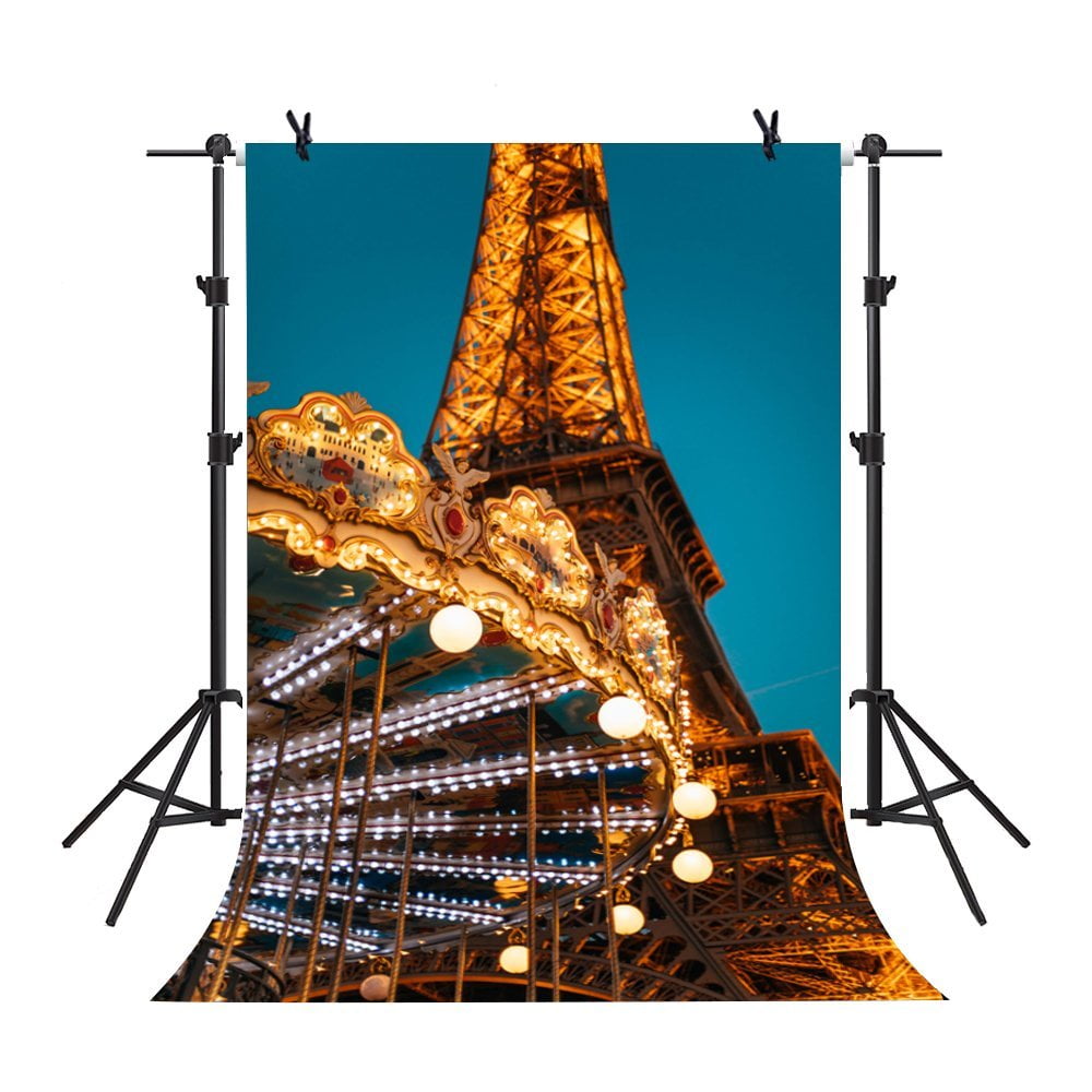 GreenDecor 5x7Ft Amusement Park Backdrop Lighting Happy Time Children ...