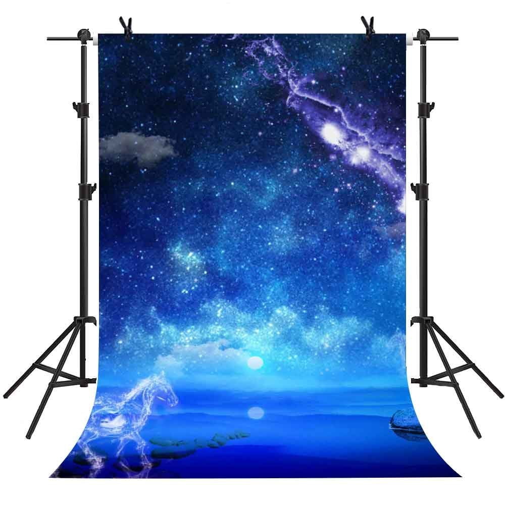 GreenDecor 5x7Ft Starry Sky Backdrop Horse Milky Way Universe ...