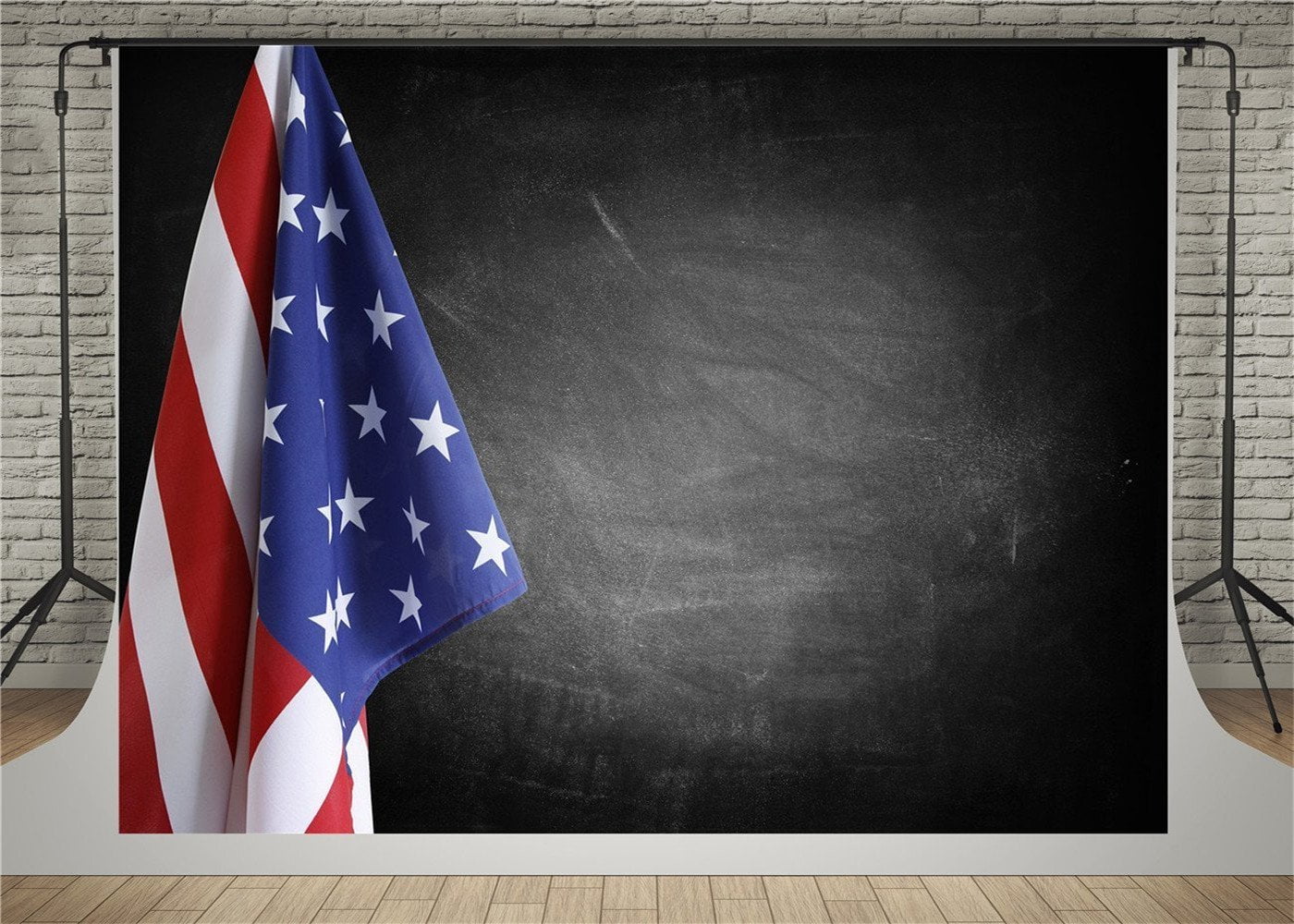 GreenDecor 5x7ft America Flag Photography Backdrops Chalkboard ...