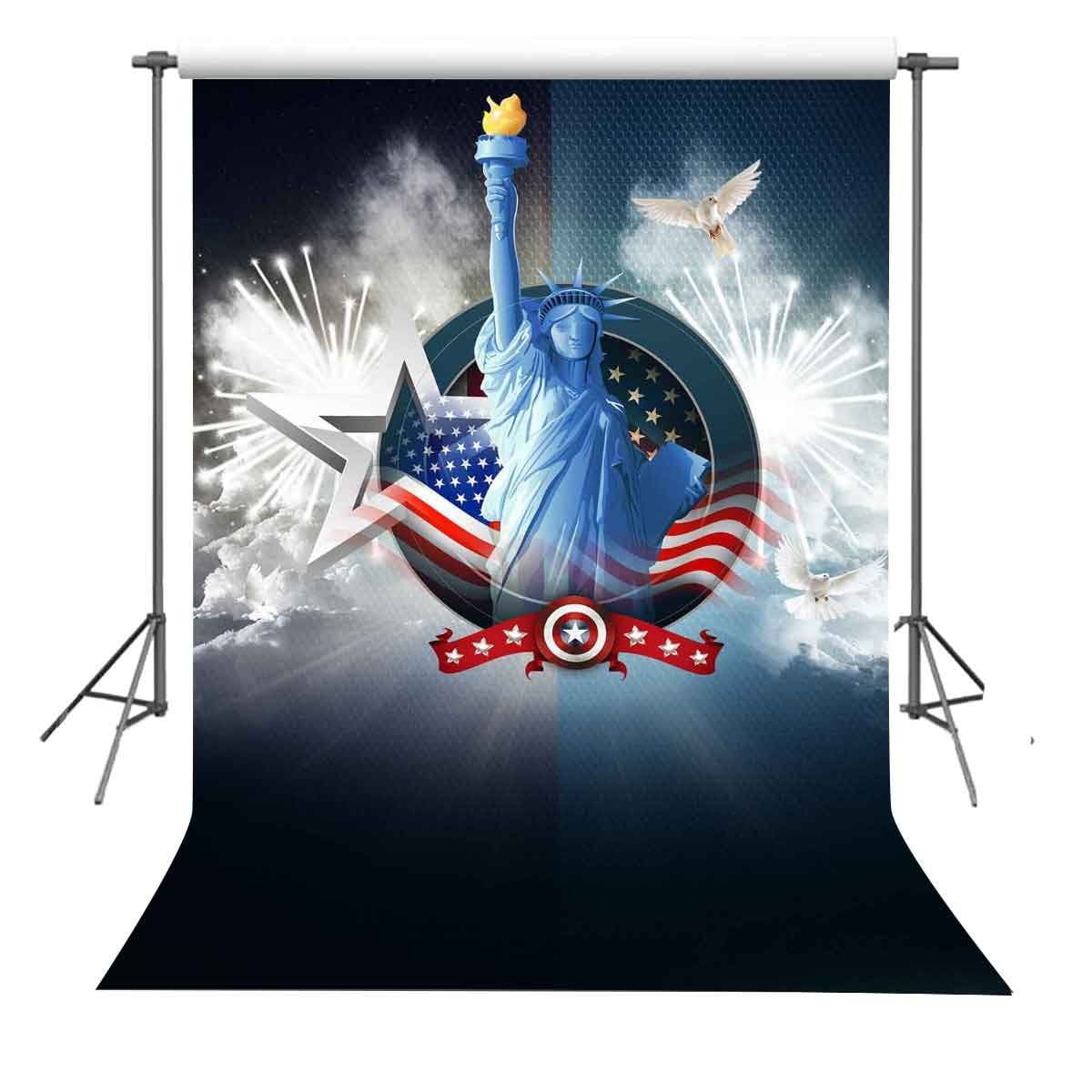 GreenDecor 5x7ft American Cultural Flag Backdrop Photography Props Room ...